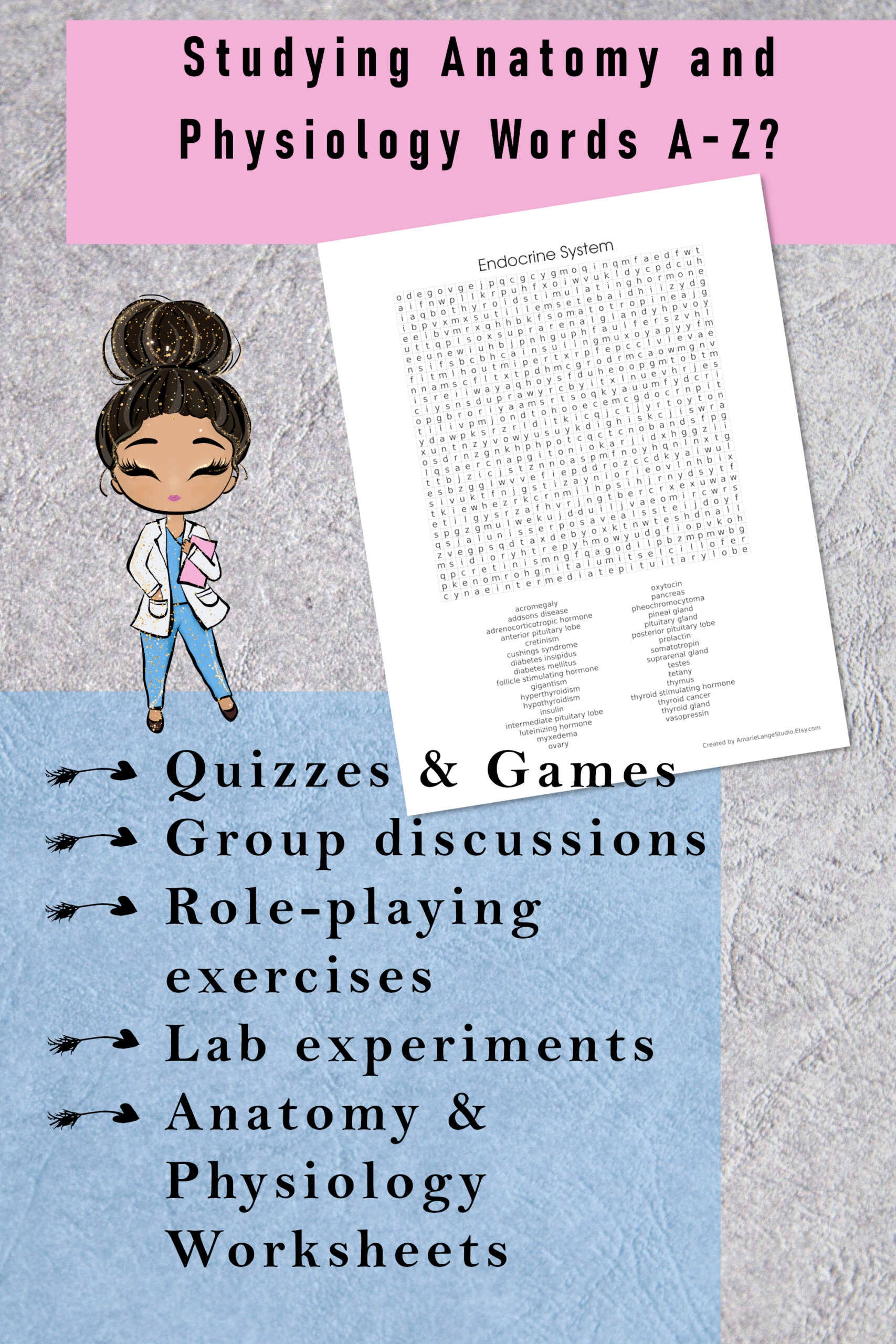 High School Anatomy and Physiology Worksheets PDF – Word Searches ...